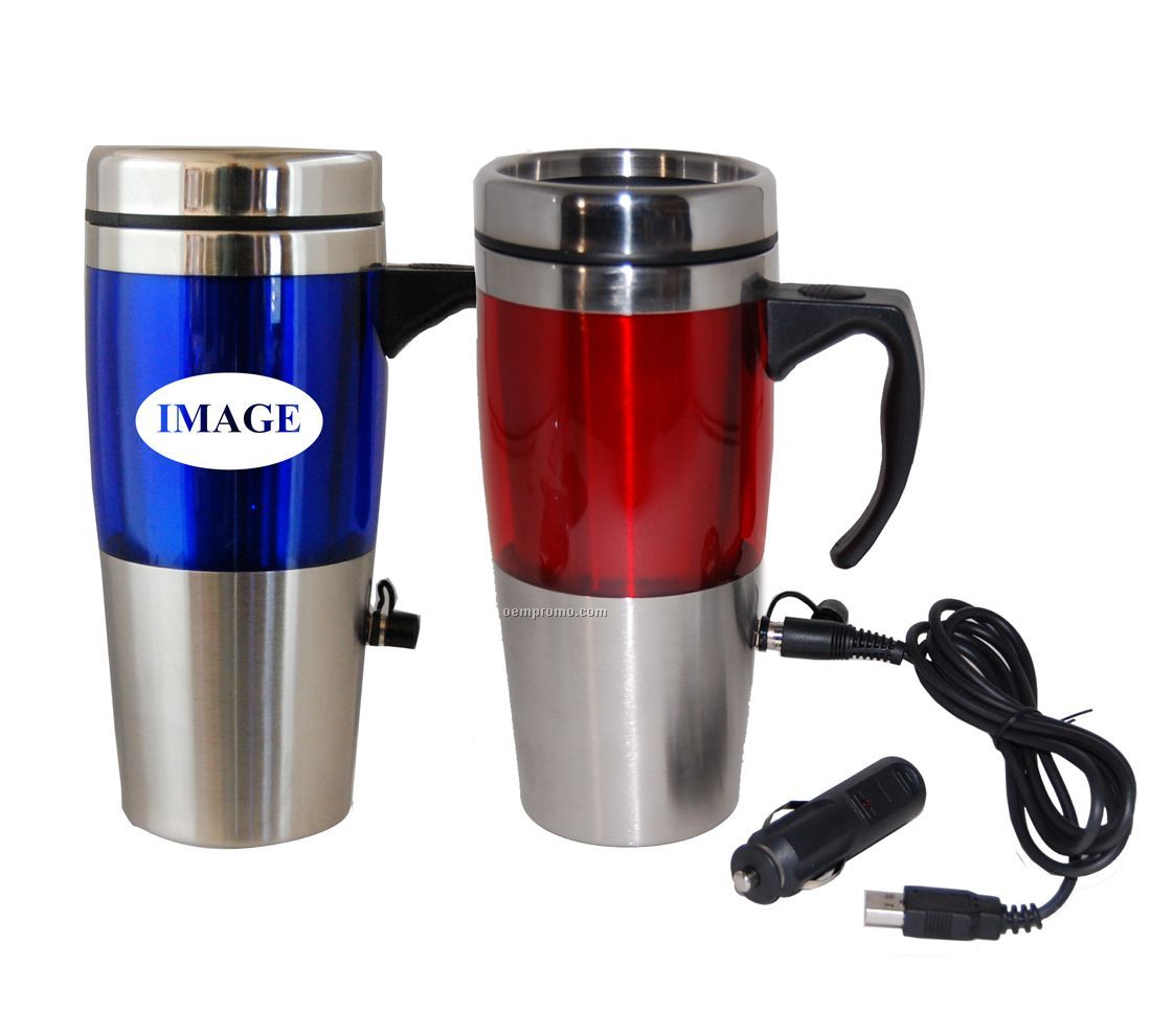 16 Oz Dual Auto USB Heated Travel Mug China Wholesale 16 Oz Dual Auto